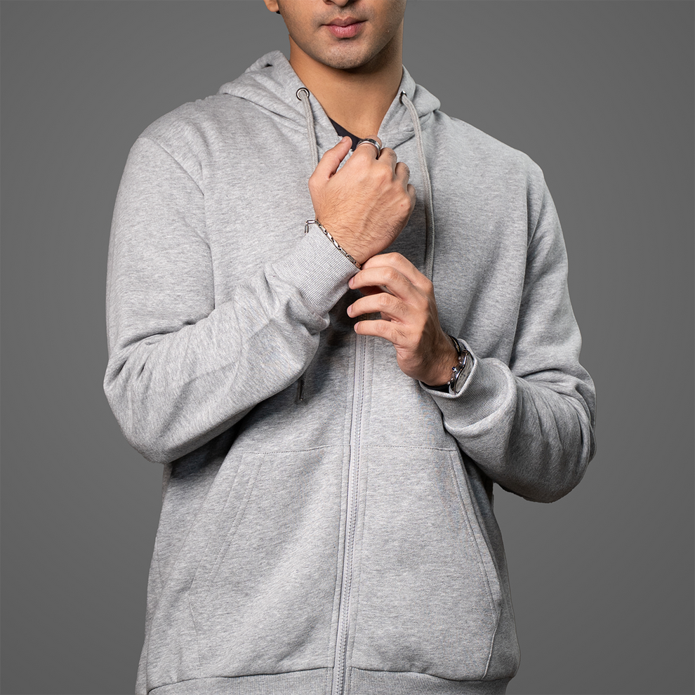 Zip Hoodie | Grey Melange – GoodyBro